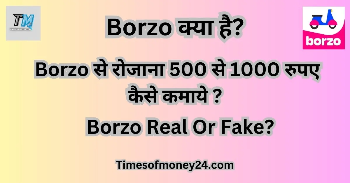 Borzo App क्या है Borzo से पैसा कैसे कमाए How to Earn Borzo Real or ...